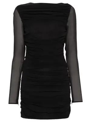 Andamane Petra Ruched Mini Dress - Black
