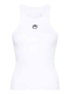 MARINE SERRE Crescent Moon Tank Top - White