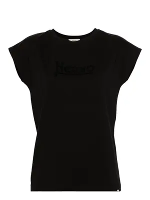 Herno Logo-embellished T-shirt - Black