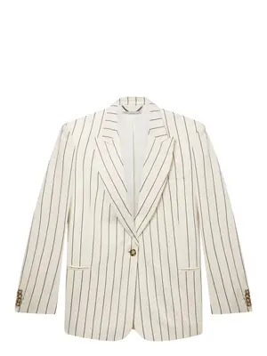 Stella McCartney Pinstriped Single-breasted Blazer - White