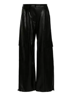 Simkhai Faux-leather Cargo Trousers - Black