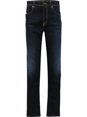 DIESEL D-finitive 009zs Mid-rise Straight-leg Jeans - Blue
