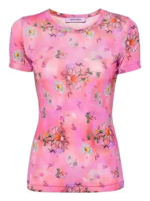MARGHERITA MACCAPANI Floral-print T-shirt - Pink