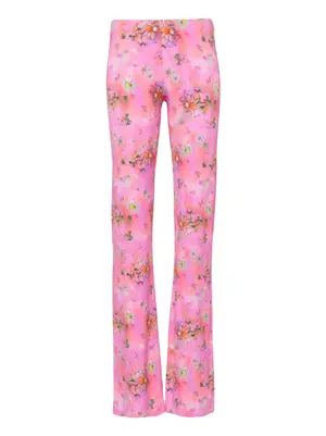 MARGHERITA MACCAPANI Jaz Floral-print Trousers - Pink