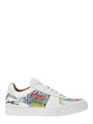 Philipp Plein Graffiti-print Lace-up Sneakers - White