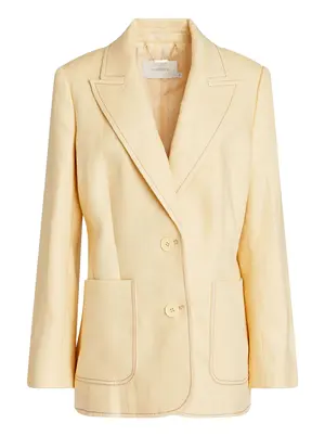 Zimmermann Linen Blazer - Pastel Yellow