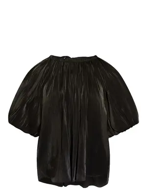 Ulla Johnson Ulla Johnson Flo Gathered Satin Top Black