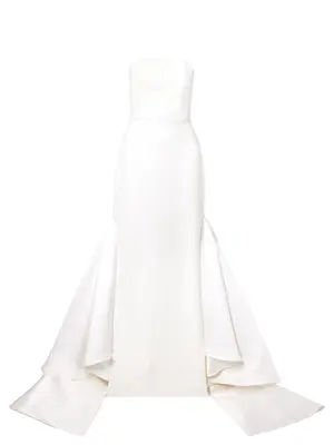 Solace London Jodi Strapless Gown - Off-white
