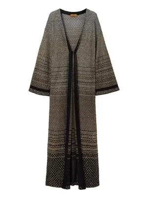 Missoni Sequined Striped Metallic Crochet-knit Cardigan - Multi