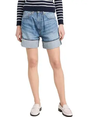 Denimist Brooke Cuffed Denim Shorts - Blake