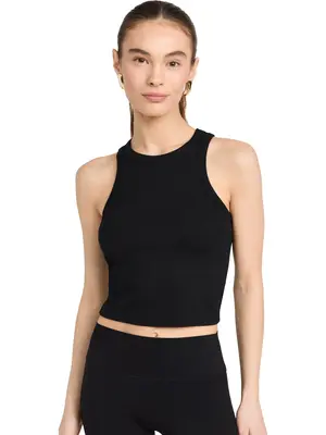 Splits59 Kiki Ribbed Crop Top - Black