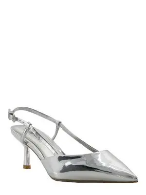 Dune London Dune London Pointed Toe Slingback Pumps Silver