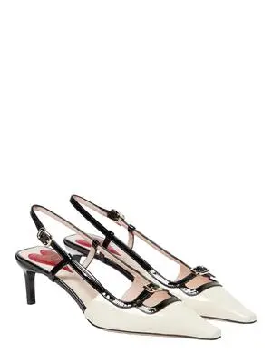ROGER VIVIER White Leather Viv’ Canard Pumps White
