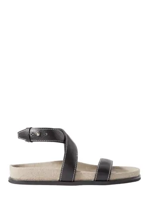 TOTEME Net Sustain Leather Sandals - Black