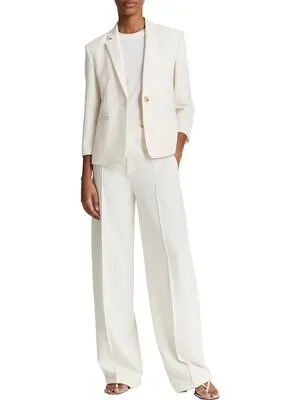 Vince Shrunken One-button Blazer - Off White