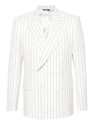 Dolce & Gabbana Pinstriped Double-breasted Blazer - Neutrals