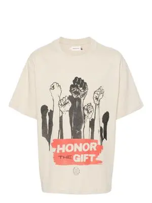 HONOR THE GIFT Dignity Cotton T-shirt - Neutrals