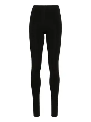 Fabiana Filippi High-waist Ribbed-knit Leggings - Black