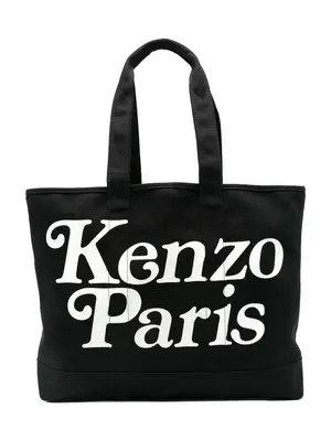 Kenzo Large Logo-print Tote Bag - Black