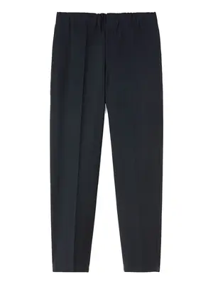 JIL SANDER Wool Tapered Trousers - Blue