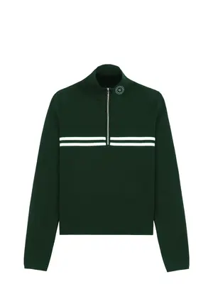SPORTY & RICH Sporty & Rich Minimal Quarter-Zip Sweatshirt