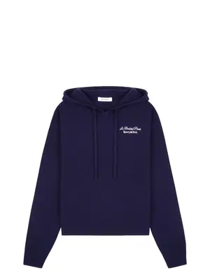 SPORTY & RICH Faubourg Cashmere Hoodie - Blue