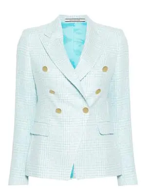 TAGLIATORE Tweed Double-Breasted Blazer