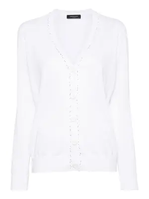 Fabiana Filippi Sequin-detail Cotton Cardigan - White