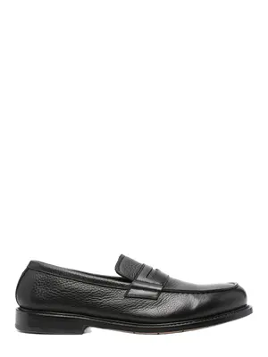 Premiata Grained Leather Loafers - Black
