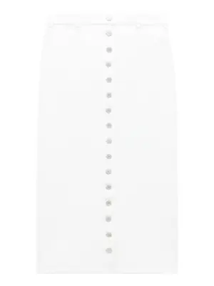COURREGES Multiflex Patent-finish Midi Skirt - White