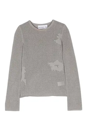 Remain Birger Christensen Heva Crochet-knit Jumper - Grey