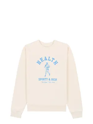 SPORTY & RICH Ny Running Club Cotton Sweatshirt - Neutrals