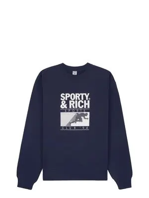 SPORTY & RICH Motion Club Sweatshirt - Blue