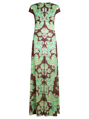 Etro Graphic-print Jersey Dress - Green