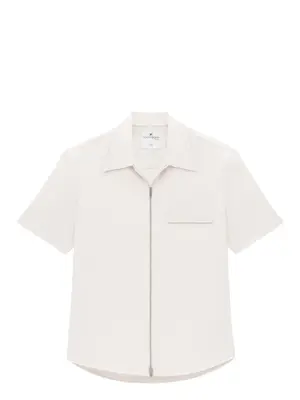 COURREGES Zip-up Twill Shirt - Neutrals