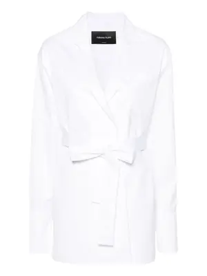 Fabiana Filippi Wrap-design Shirt Jacket - White