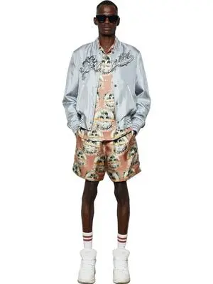 Amiri All Over Palm Relaxed Fit Shorts - Cork