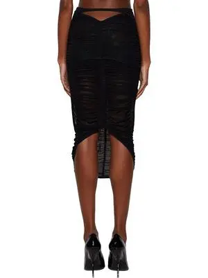 MUGLER Draped Skirt Black
