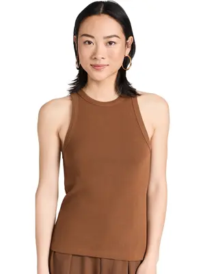 Sold Out NYC Ribbed Tank Top - Toffee