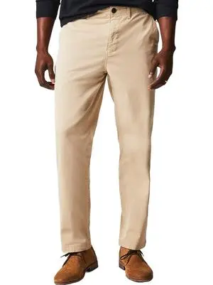 Billy Reid Flat Front Strech Cotton Chinos Khaki