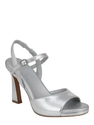 Naturalizer Naturalizer Lala Ankle Strap Sandal Silver Leather