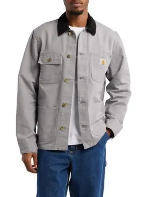 Carhartt Work In Progress Carhartt Work In Progress Michigan Canvas Coat Yosemite/black Rinsed