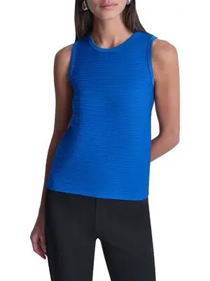Dkny Seamless Rib Tank - Cobalt