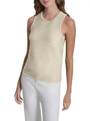 Dkny Seamless Rib Tank - Pebble