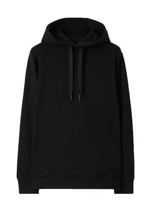 Burberry Embroidered Cotton Hoodie - Black