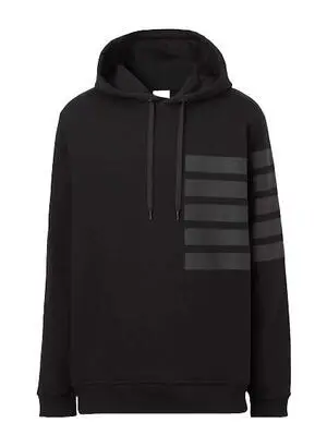 Burberry Horseferry Tape Print Hoodie - Black
