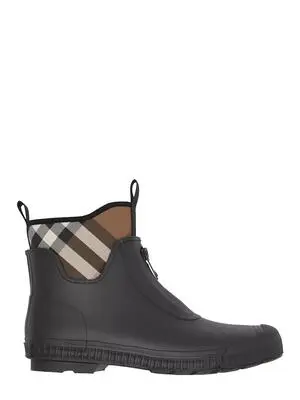 Burberry Flinton Rain Boots - Black/brown/white