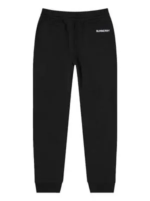 Burberry Embroidered Logo Tapered Track Pants - Black