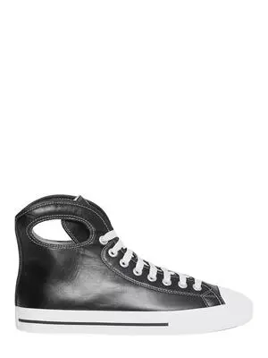 Burberry Larkhall Leather High-top Sneakers - Black/white