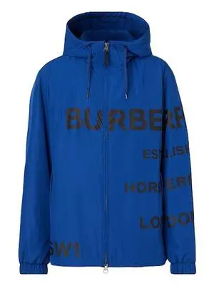Burberry Horseferry Print Nylon Hooded Jacket - Deep Royal Blue